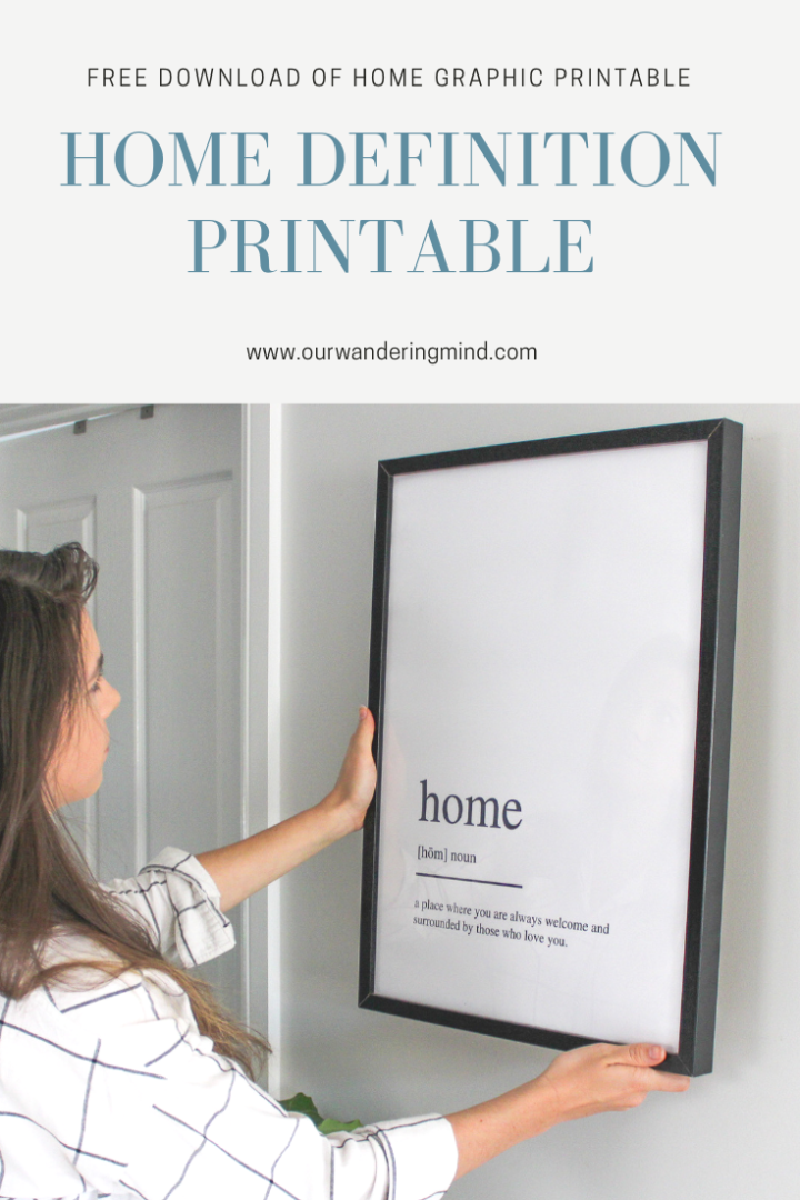 DIY Decor: Free Printable Home Graphic - Our Wandering Mind